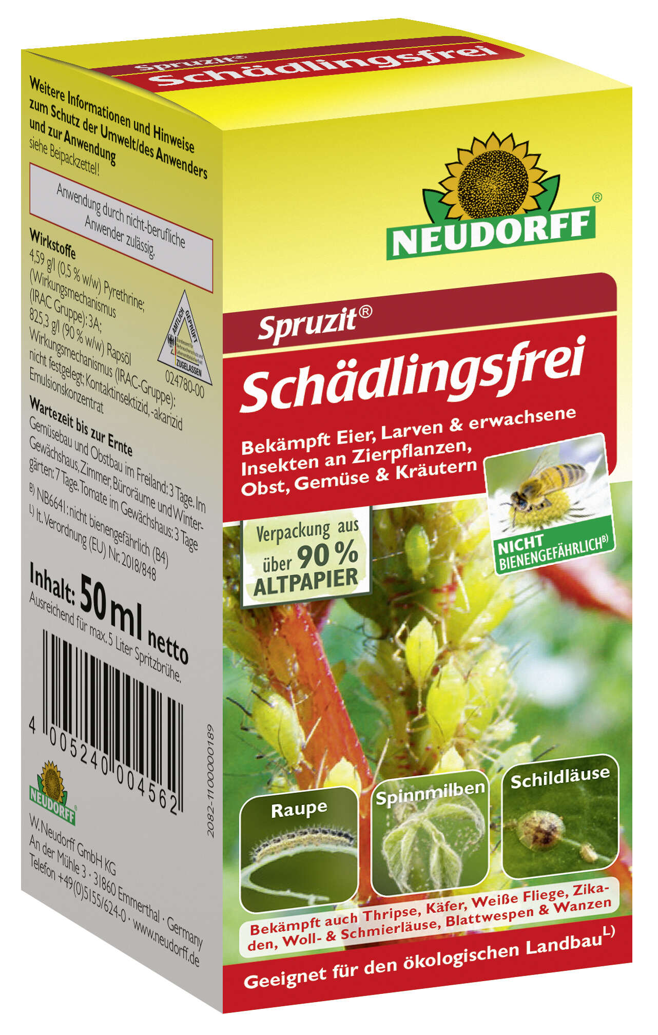 Neudorff Spruzit Schadlingsfrei Beipackzettel